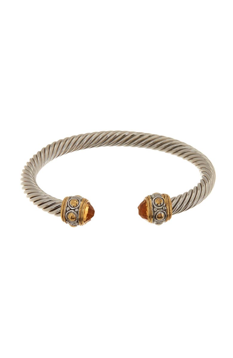 MESHMERISE Twisted Cable Citrine Cuff Bracelet | Nordstromrack