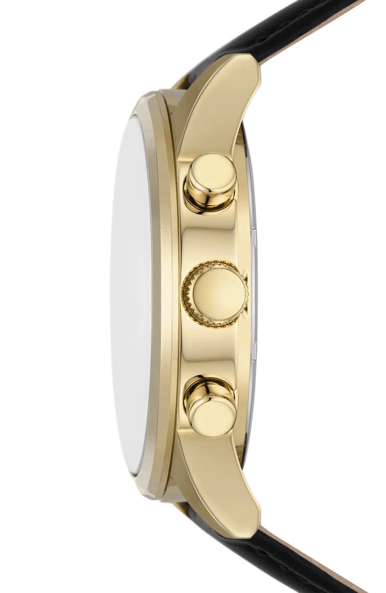 Fossil Flynn Chronograph Leather Strap Watch, 48mm | Nordstromrack