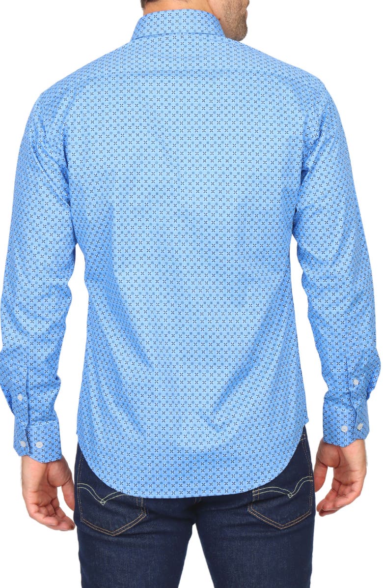 TailorByrd Geo Print Stretch Button-Down Shirt | Nordstromrack