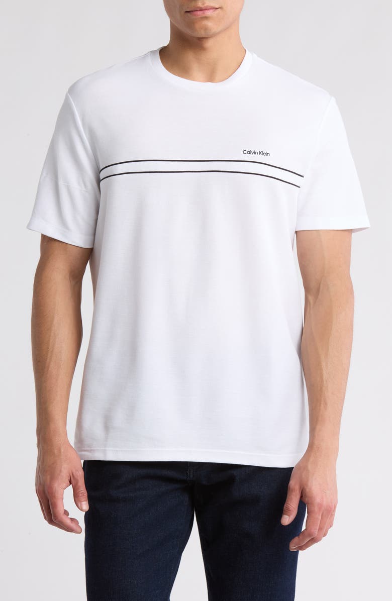 Calvin Klein Piped Pique Cotton Blend T-Shirt | Nordstromrack