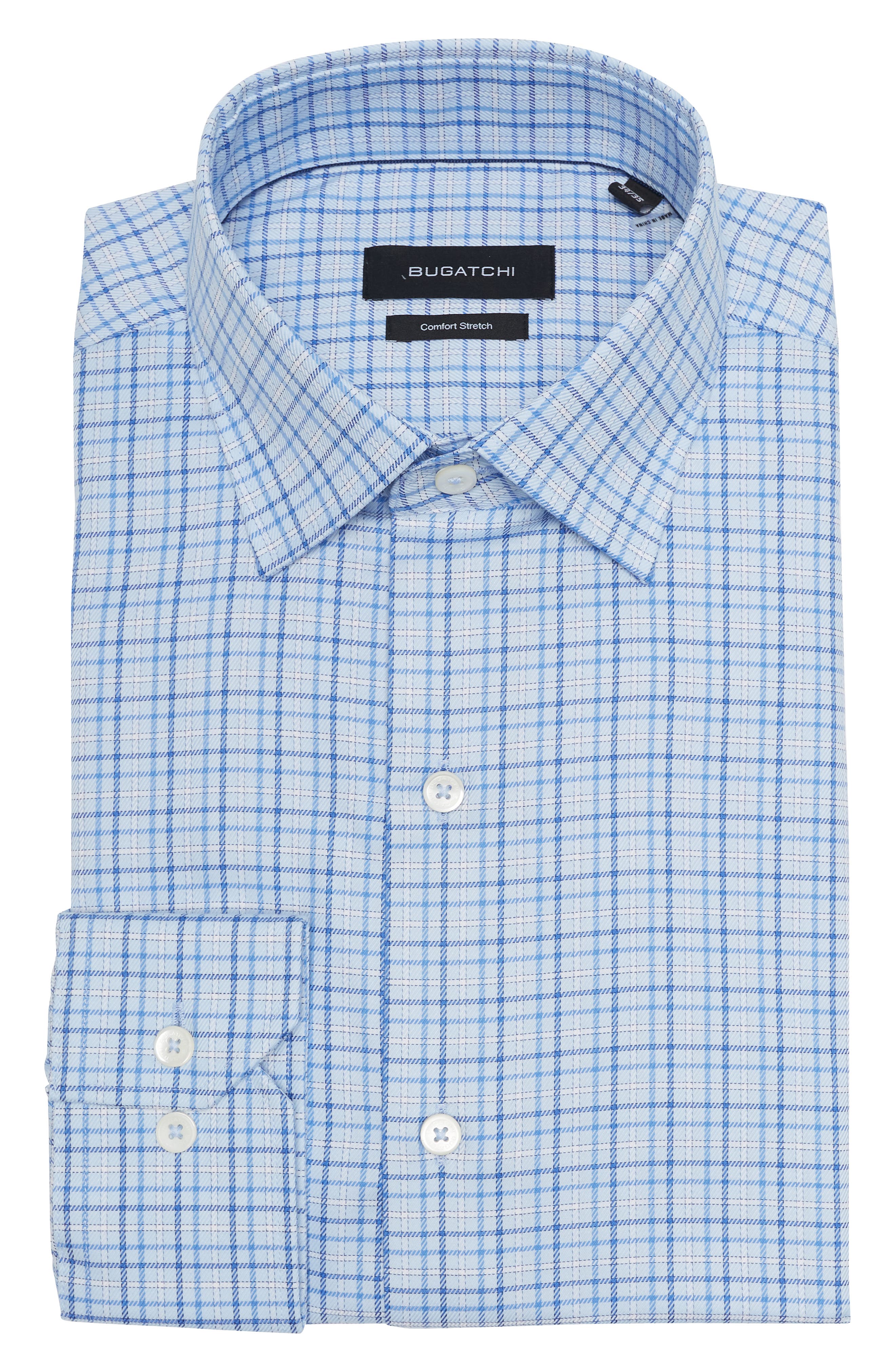Bugatchi Shaped Fit Comfort Stretch Cotton Dress Shirt | Nordstromrack