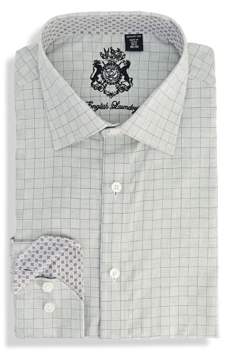 English Laundry Trim Fit Check Dress Shirt | Nordstromrack