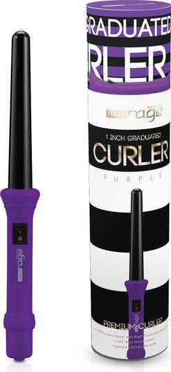 HAIR RAGE Cortex Beauty 1" Graduated Tourmaline-infused Ceramic Barrel ...