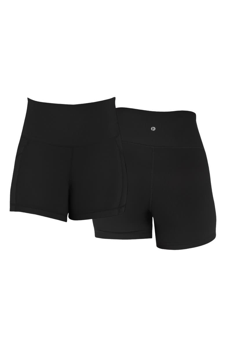 90 DEGREE BY REFLEX Triibeca 2-Pack Bike Shorts | Nordstrom