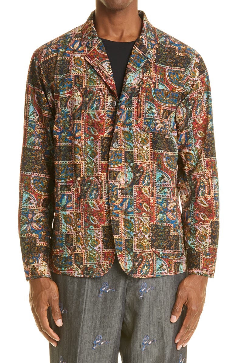 BEAMS Plus Paisley Patchwork Print Wool Sport Coat | Nordstrom
