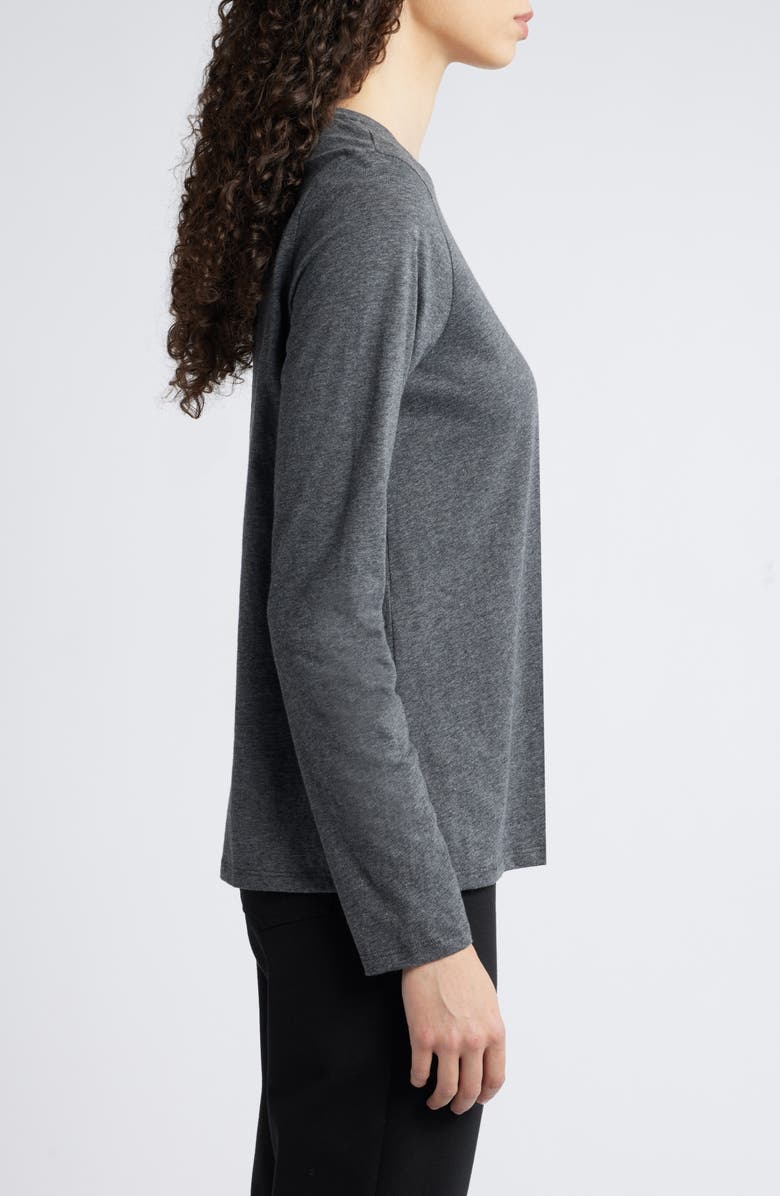 Eileen Fisher Long Sleeve Crewneck Organic Cotton Top | Nordstromrack
