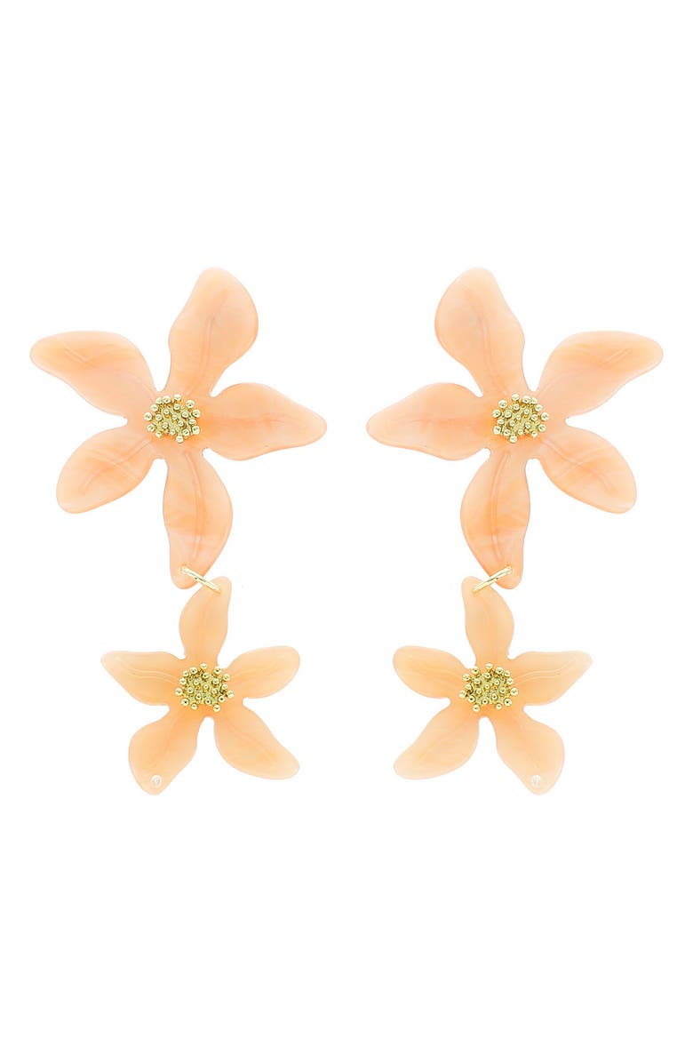 Panacea Pink Resin Flower Drop Earrings | Nordstromrack