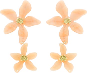 Panacea Pink Resin Flower Drop Earrings | Nordstromrack