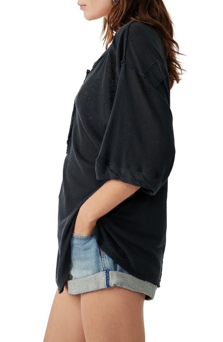 Free People Maribell Cotton & Linen Henley | Nordstrom