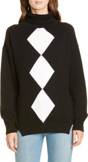 Victor Glemaud Diamond Turtleneck Cotton & Cashmere Sweater | Nordstrom