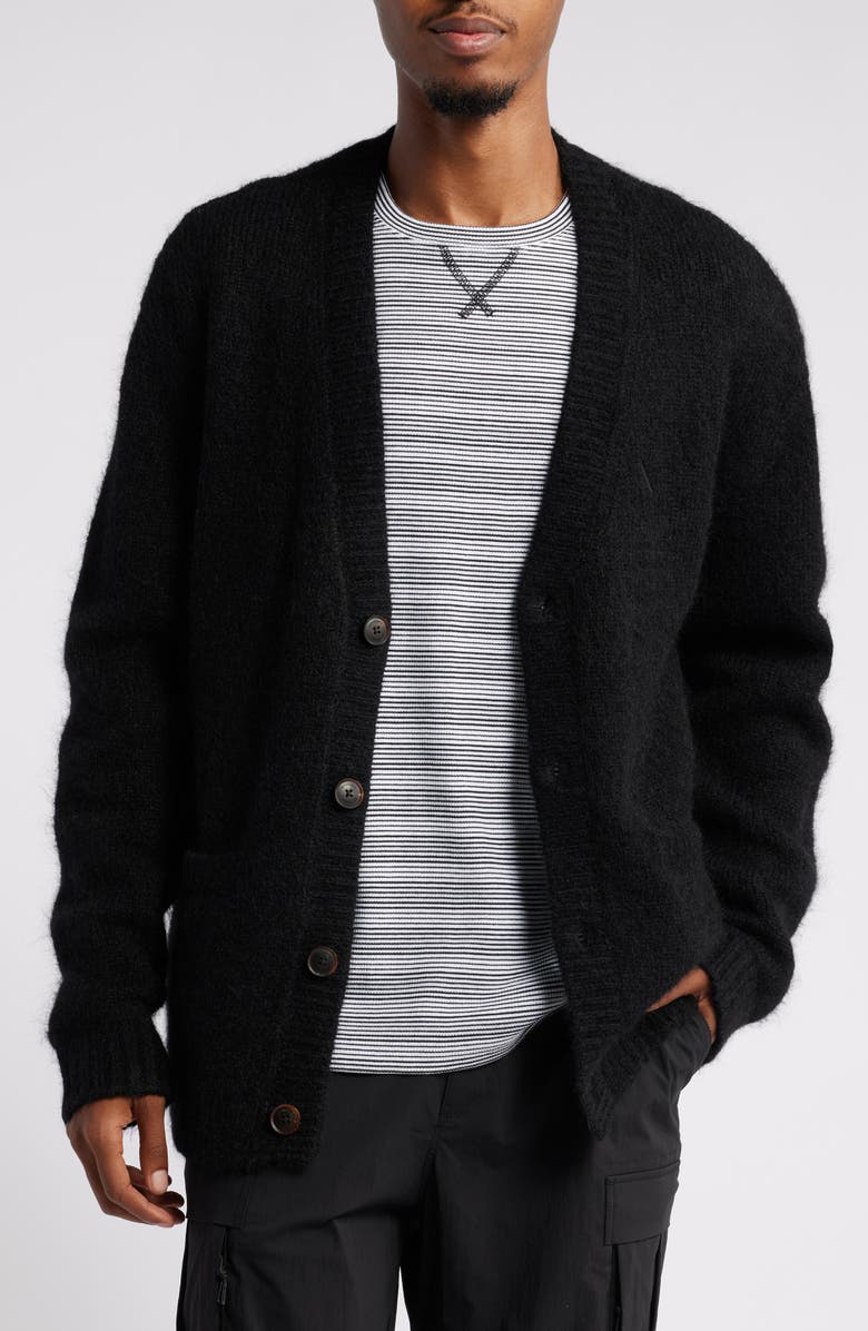 Saturdays NYC Michael Shaggy Mohair & Wool Blend Cardigan | Nordstromrack