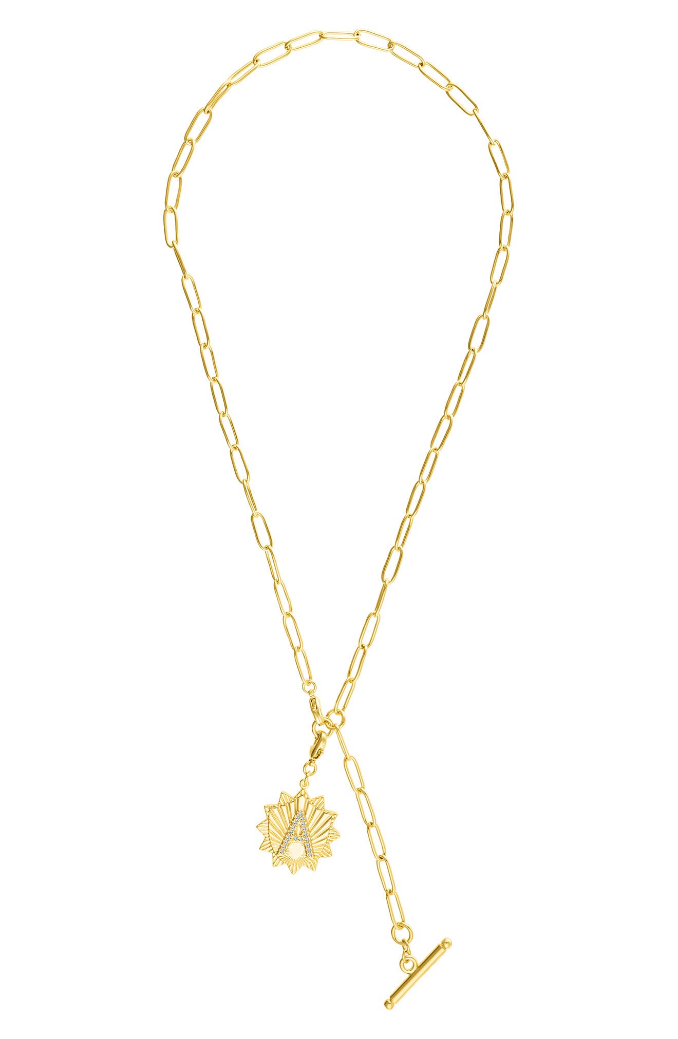 Adornia Initial CZ Pendant Toggle Necklace | Nordstromrack