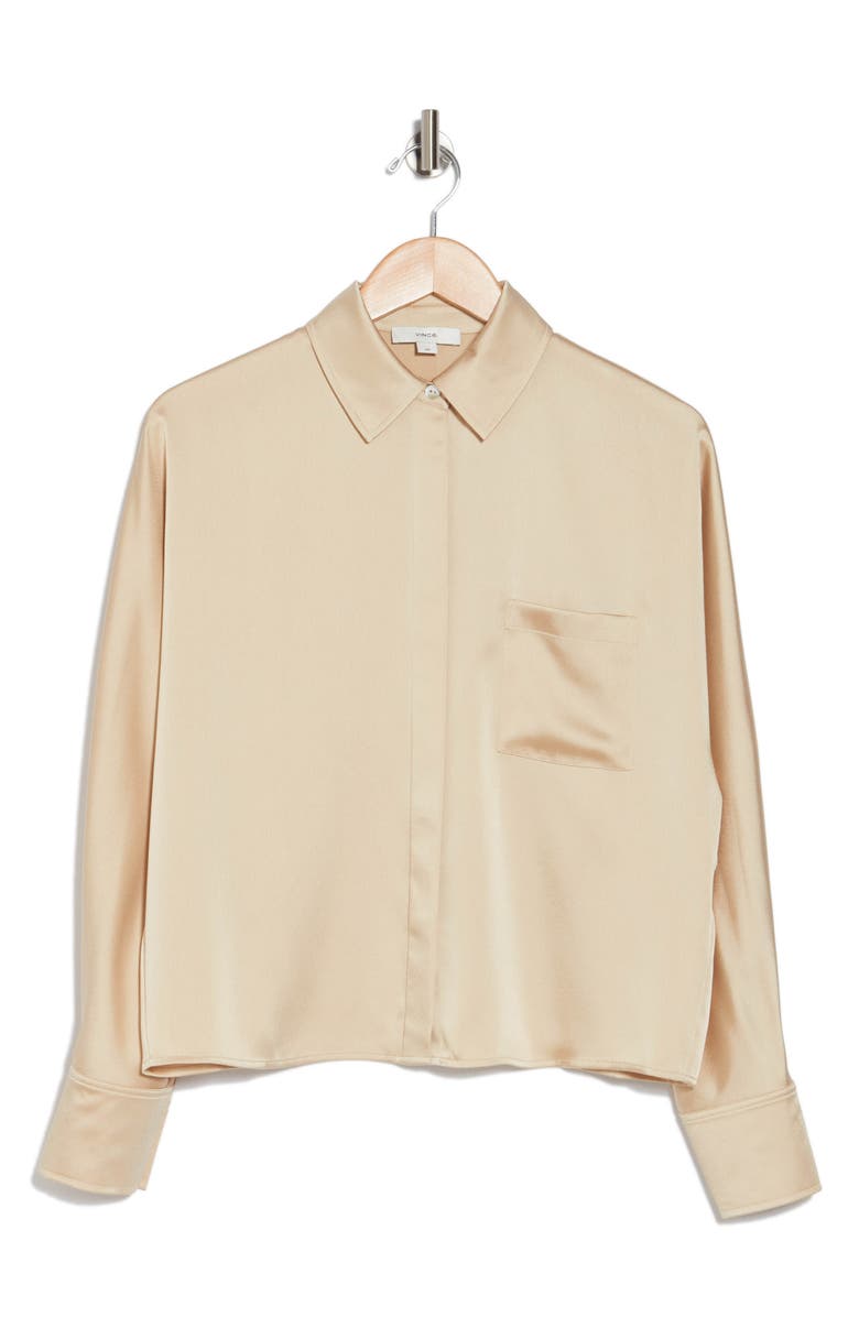 Vince Long Dolman Sleeve Satin Shirt | Nordstromrack
