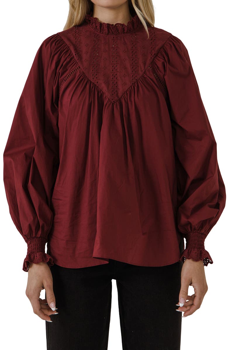 Free the Roses Ruffle Long Sleeve Blouse | Nordstrom