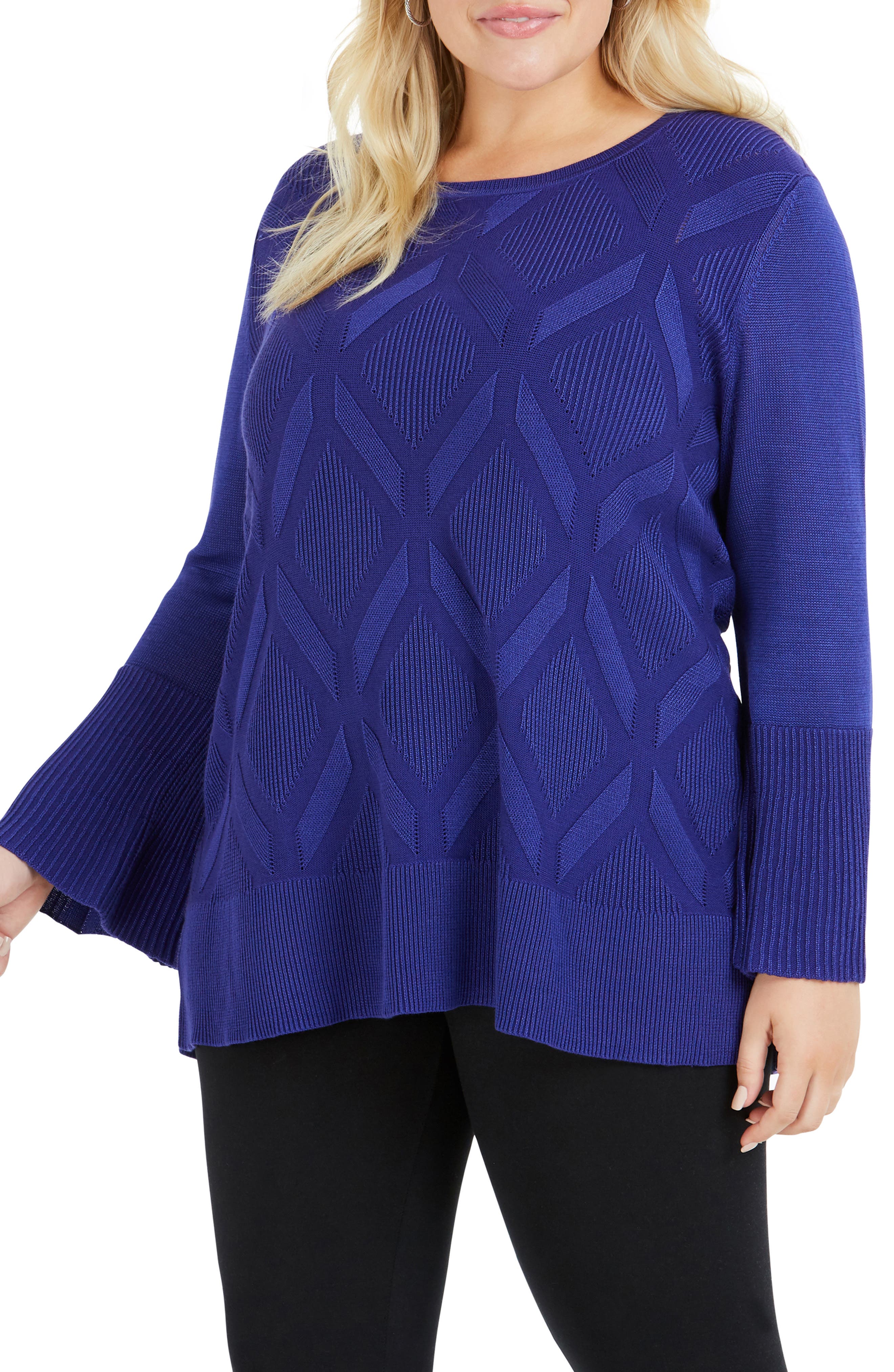 Foxcroft Dion Diamond Pattern Sweater (Women) | Nordstrom