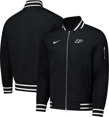 Nike Men's Nike Black Purdue Boilermakers Full-Zip Bomber Jacket ...