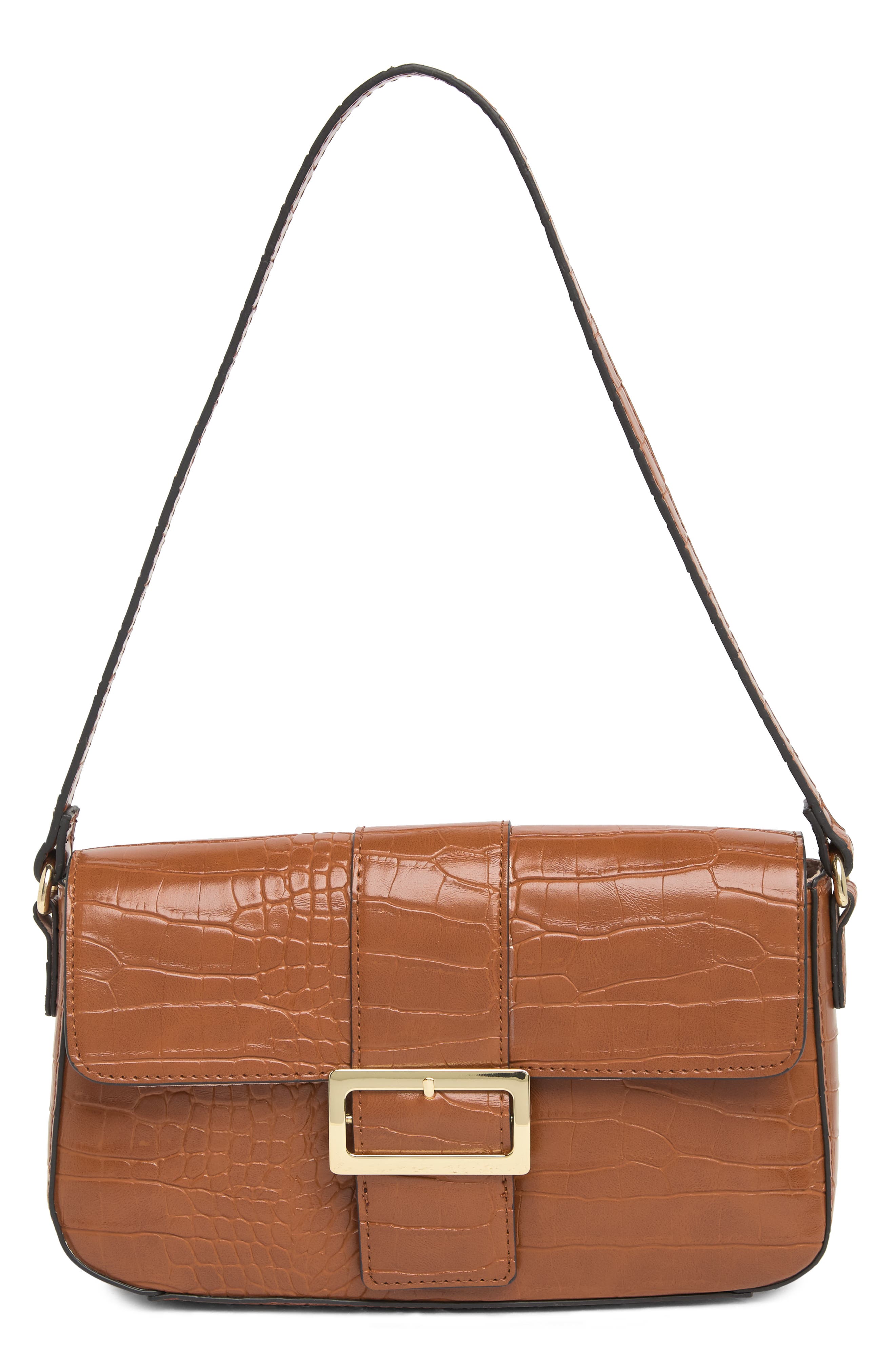 Nanette Lepore Fiona Croc Embossed Baguette Bag | Nordstromrack