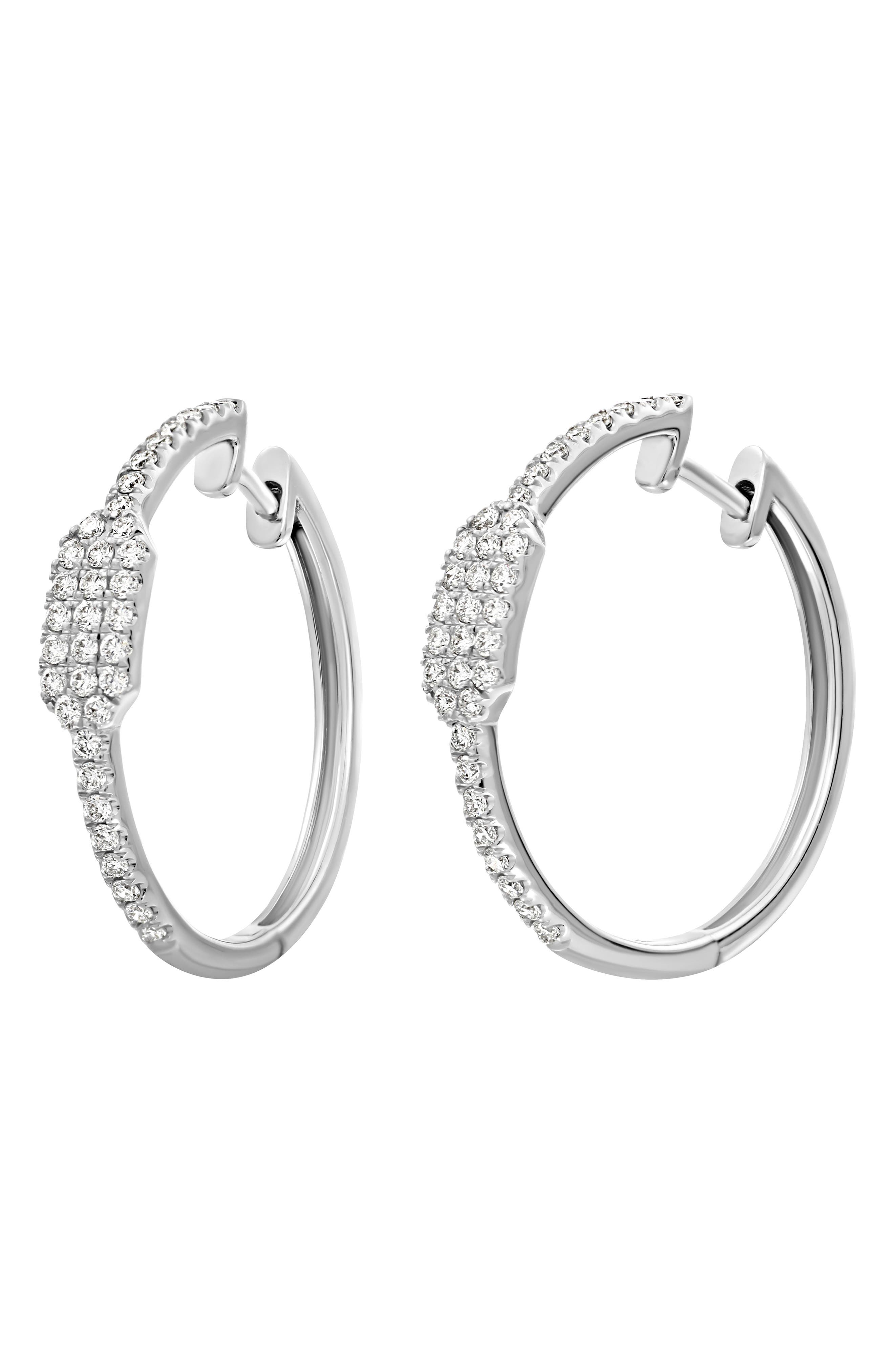 Bony Levy Pavé Diamond Hoop Earrings | Nordstrom