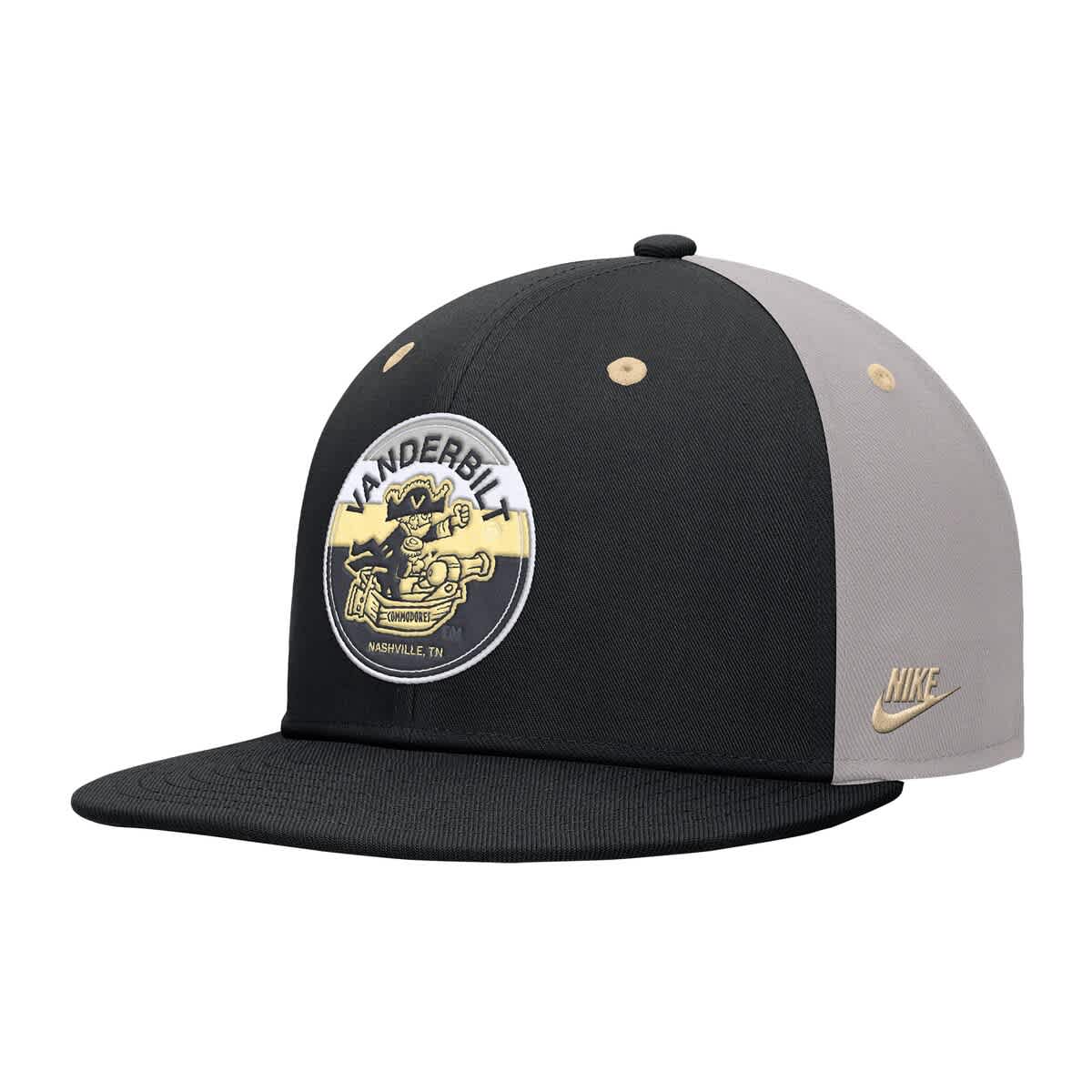 Nike Men's Nike Black Vanderbilt Commodores Vintage Patch Snapback Hat ...