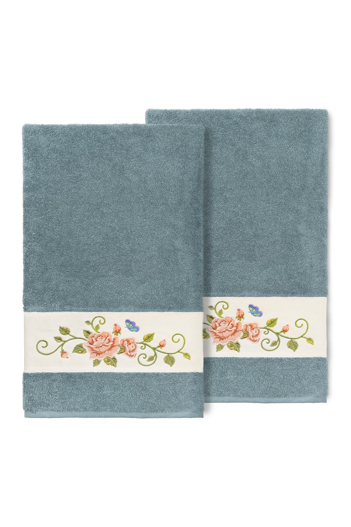 Teal Rebecca Embellished Bath Towel - Set of 2 | Nordstromrack