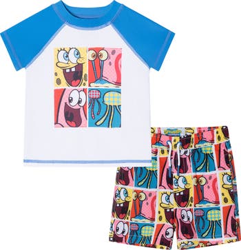 Andy & Evan x Spongebob SquarePants™ Two-Piece Rashguard Swimsuit ...