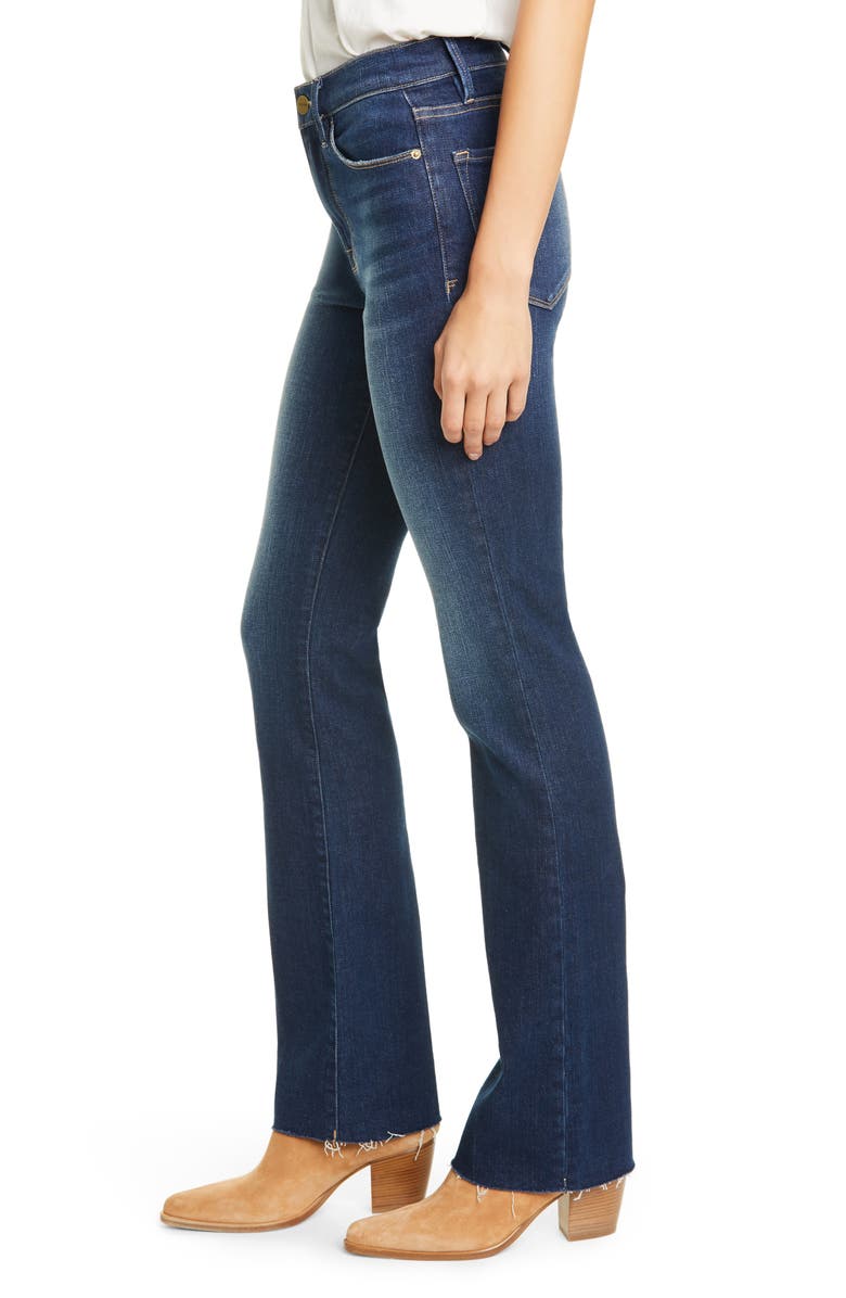 FRAME Le High Waist Mini Boot Raw Edge Jeans | Nordstromrack