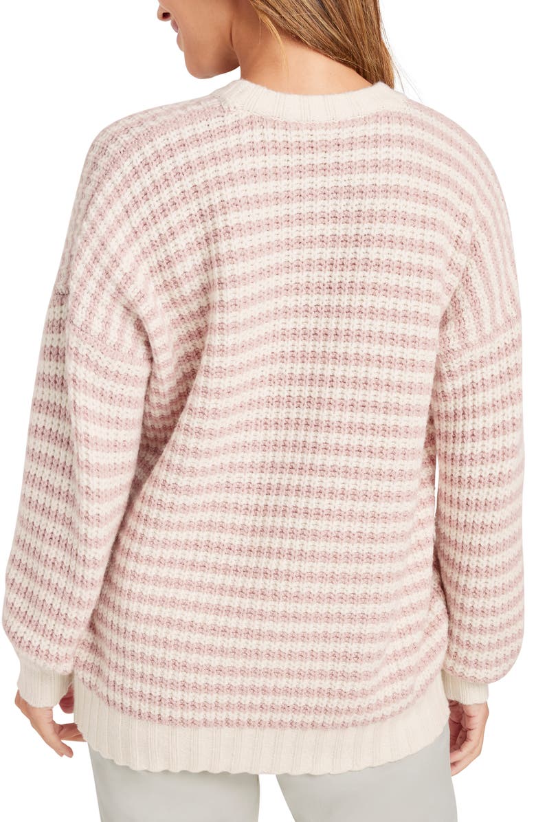 Splendid Robyn Stripe Oversize Shaker Stitch Sweater | Nordstromrack