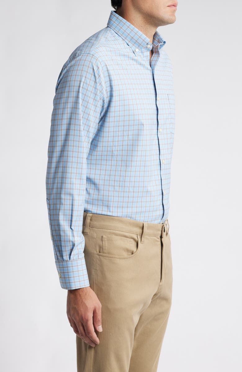 Peter Millar Rivers Check Performance Twill Button-Down Shirt ...