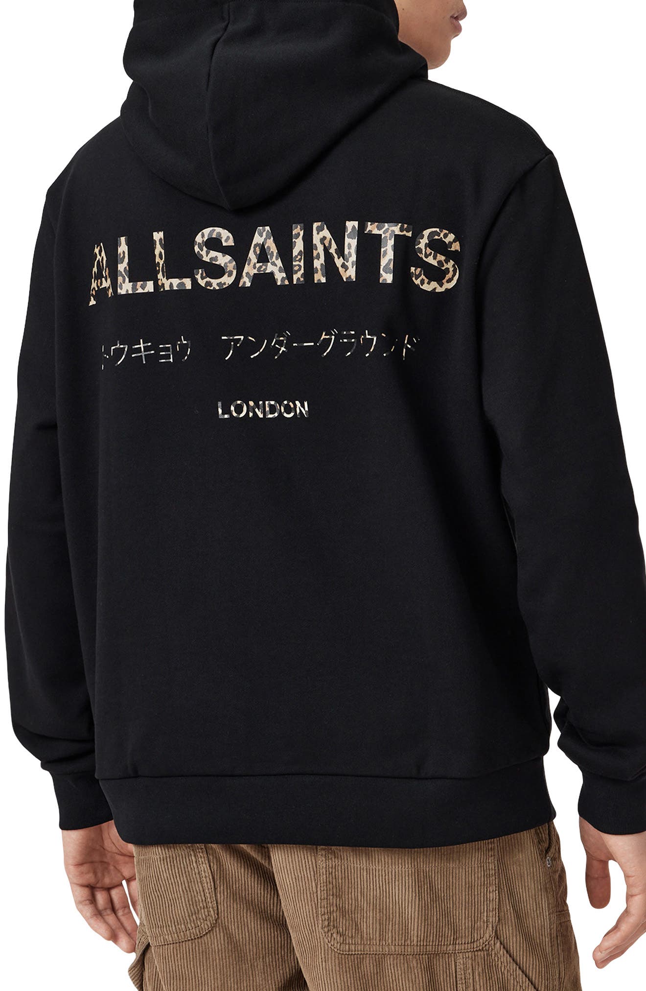 AllSaints Underground Logo Graphic Hoodie | Nordstrom