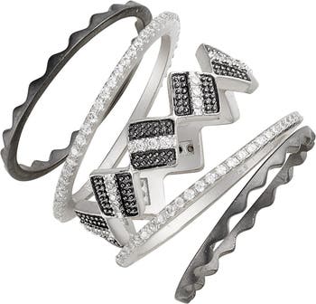 FREIDA ROTHMAN 'Contemporary Deco' Geo Stackable Rings | Nordstrom