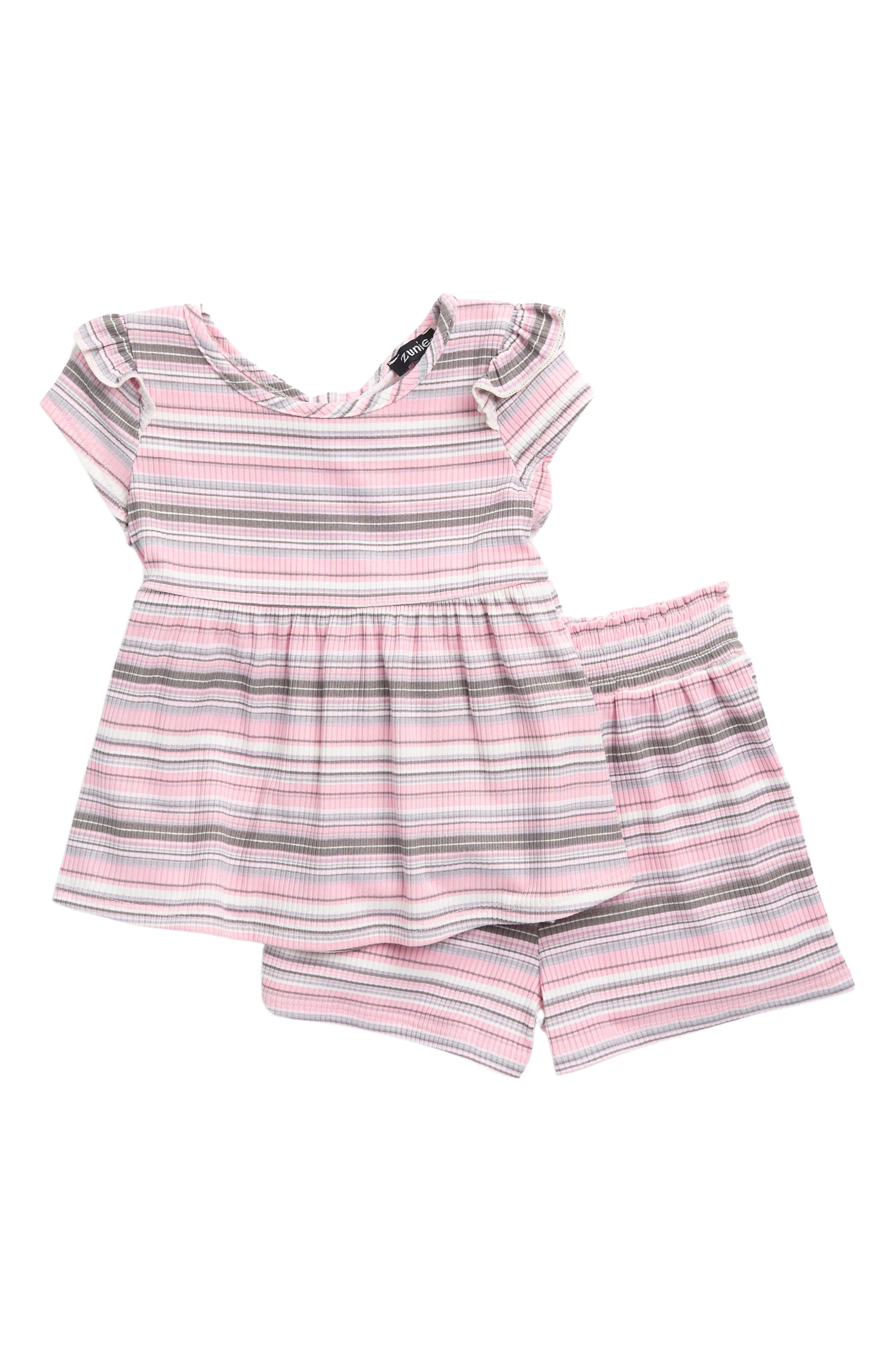 Zunie Kids' Back Bow Short Sleeve Top & Shorts Set | Nordstromrack