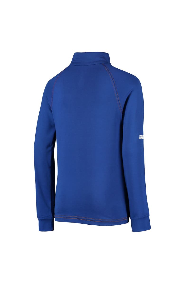 STITCHES Youth Stitches Royal New York Mets Raglan Quarter-Zip Jacket ...