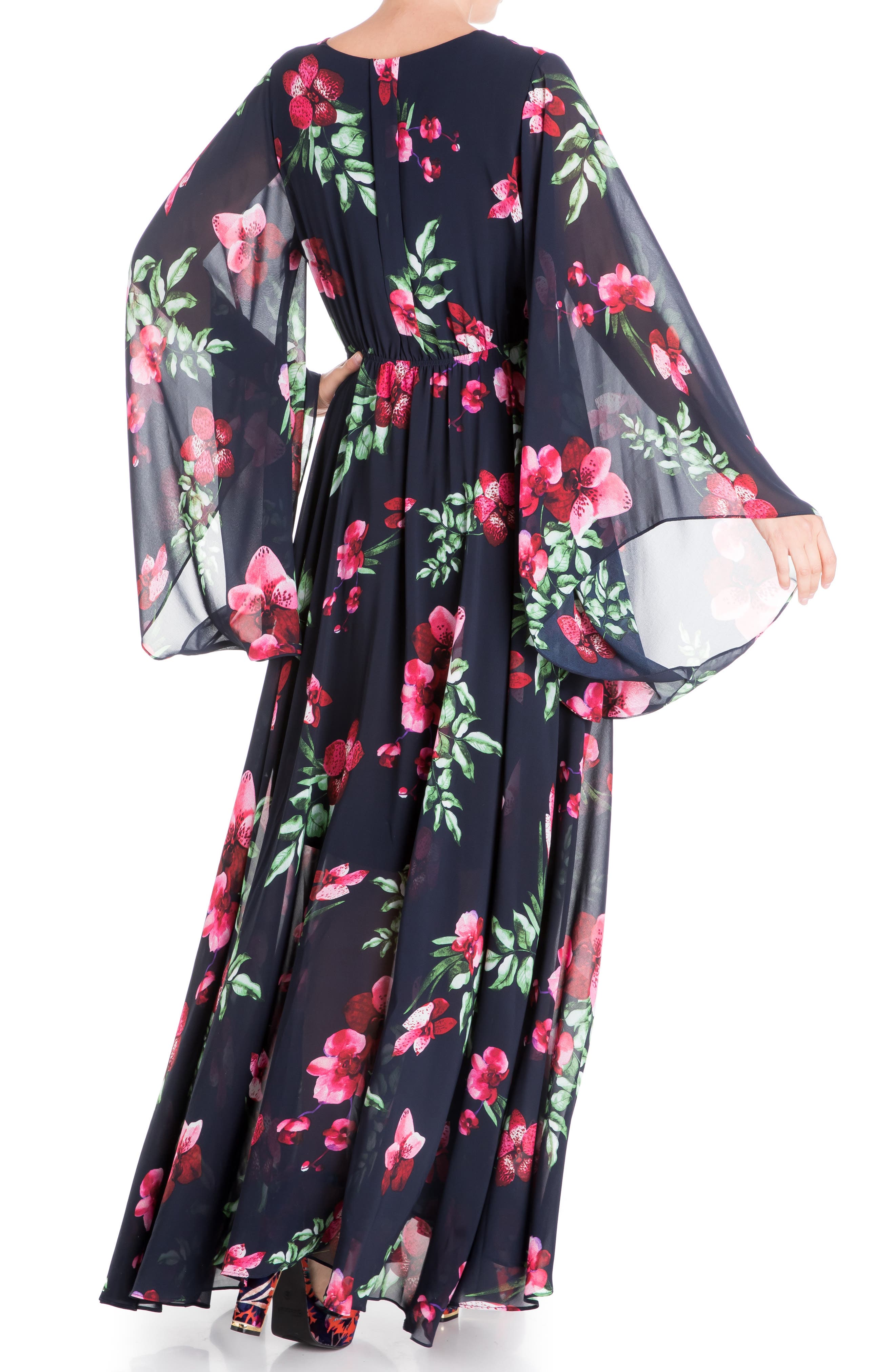MEGHAN LA Sunset Floral Print Maxi Dress | Nordstromrack