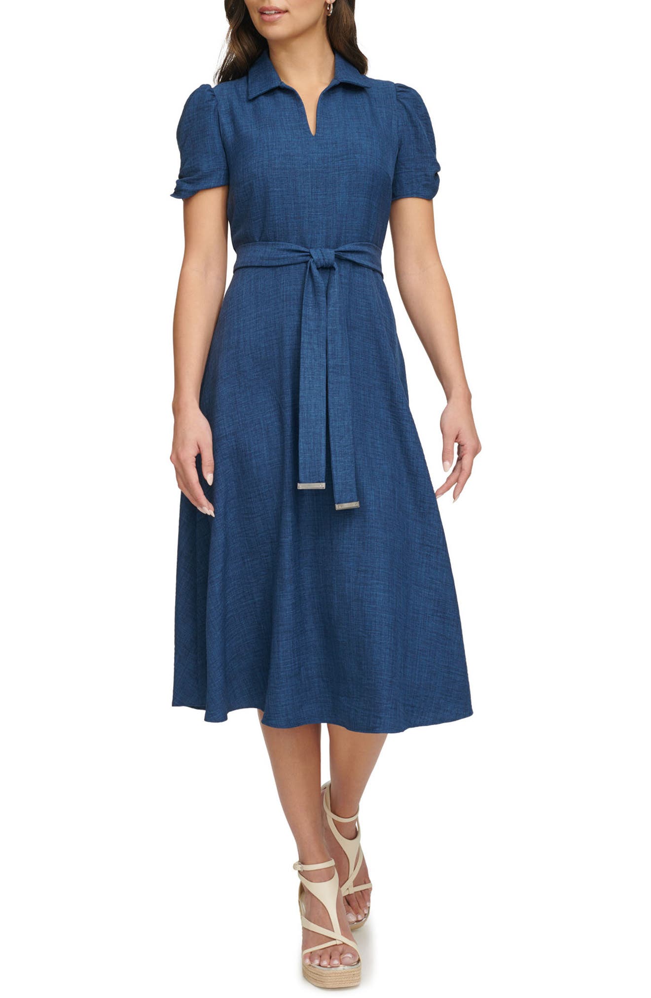 DKNY Belted Fit & Flare Dress | Nordstromrack