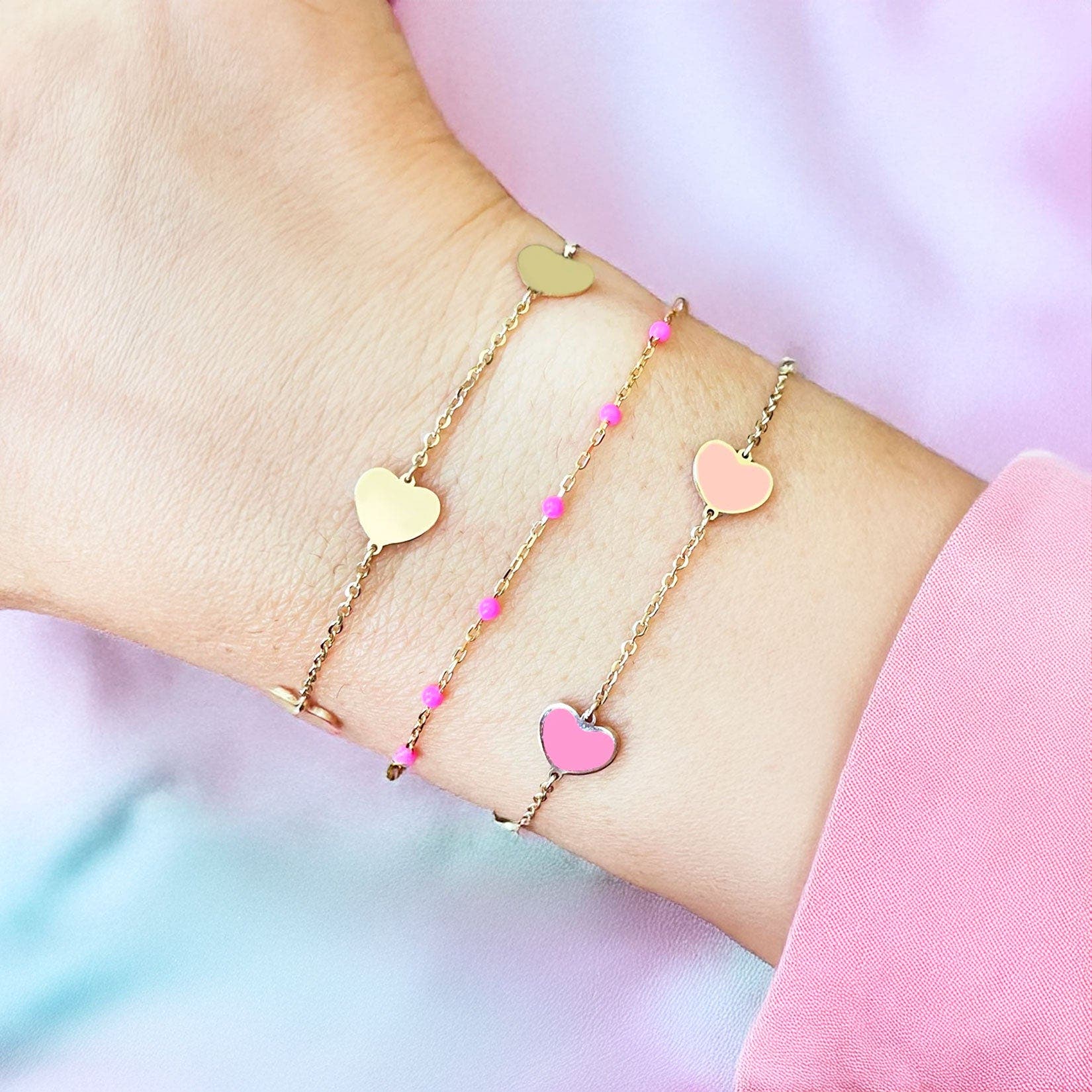 The Lovery Fine Jewelry Gold Heart Station Bracelet | Nordstrom