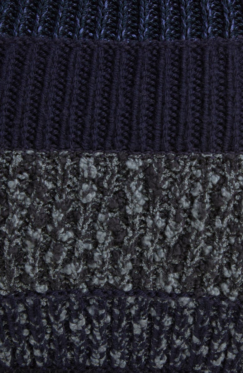 Acne Studios Kysaria Stripe Fringed Knit Cotton & Wool Blend Miniskirt ...