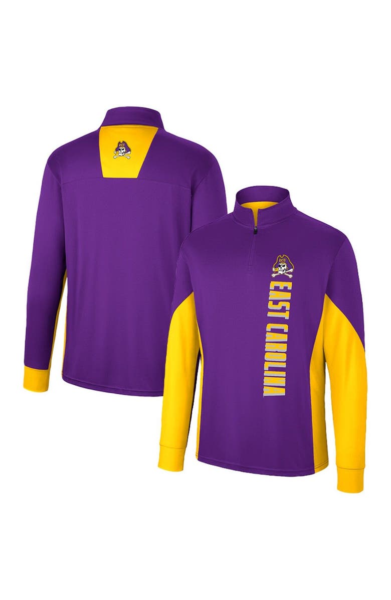COLOSSEUM Men's Colosseum Purple ECU Pirates Bart Quarter-Zip Windshirt ...