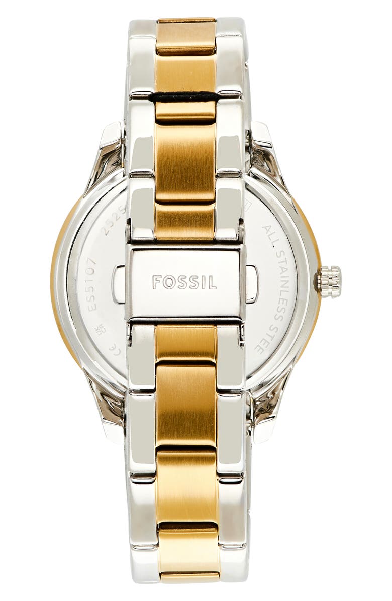 Fossil Stella Sport Crystal Multifunction Two-Tone Bracelet Watch, 37mm ...