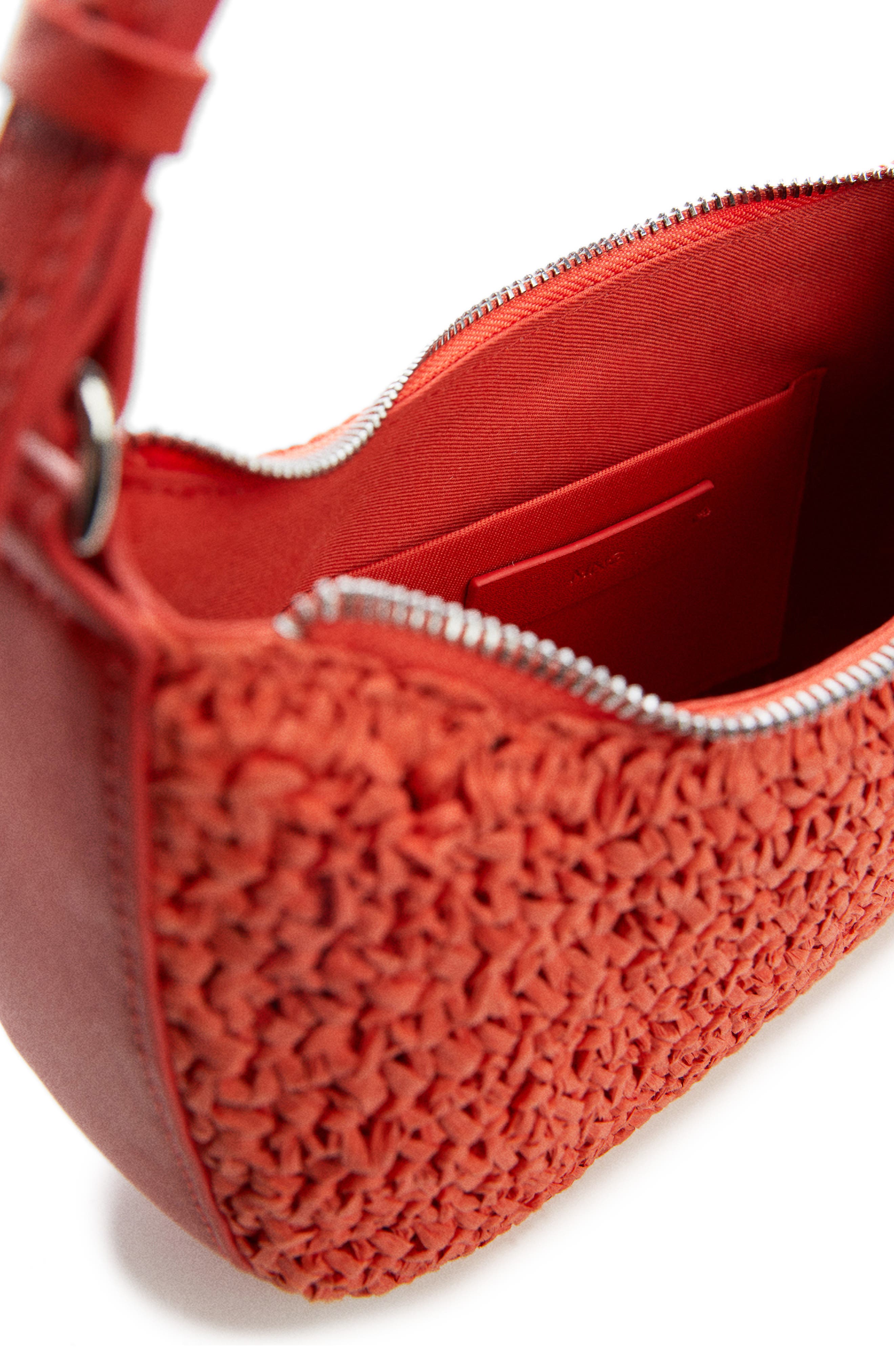 MANGO Natural Straw Shoulder Bag | Nordstrom