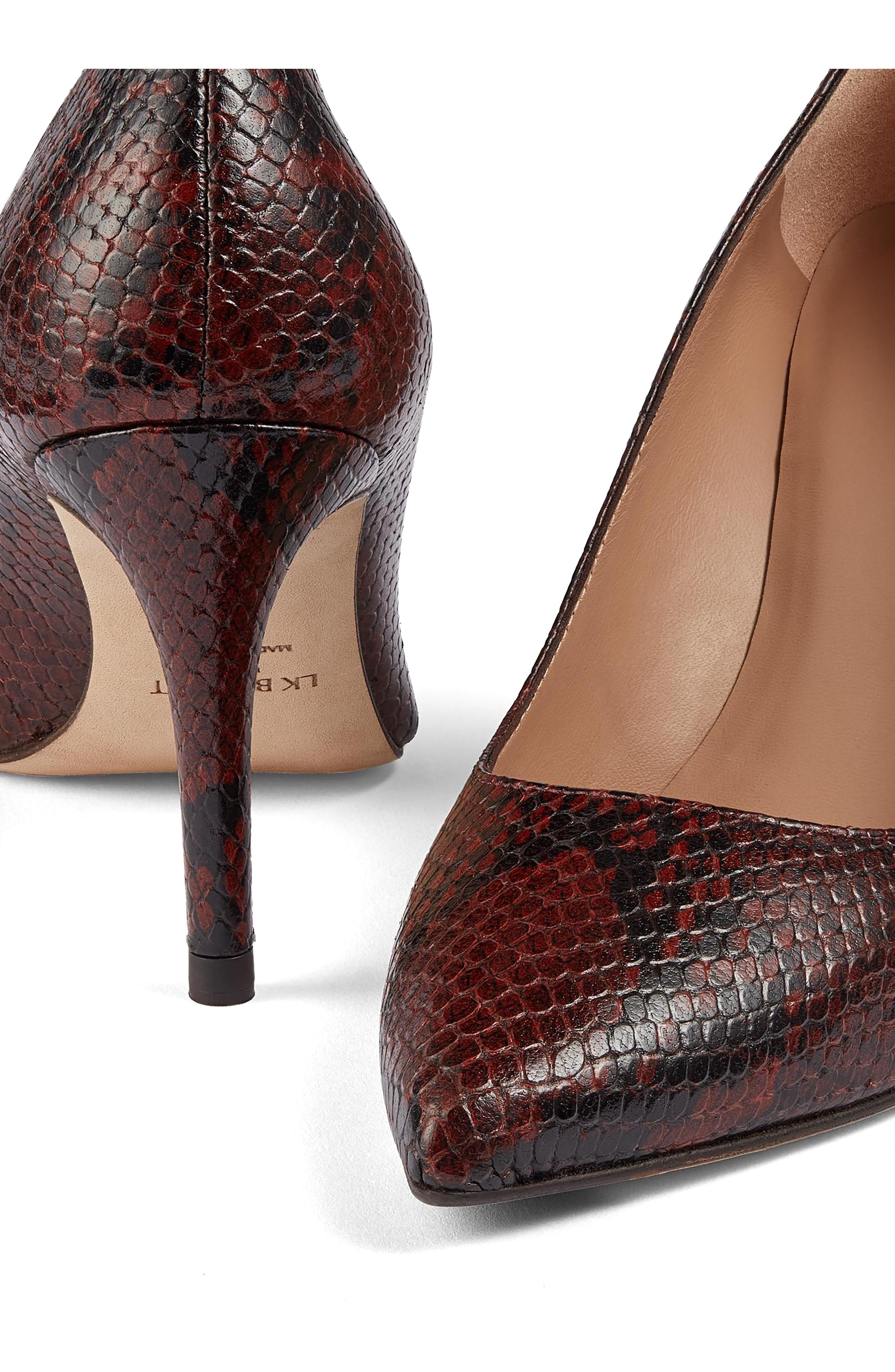 LK Bennett Floret Snake Embossed Pointed Toe Pump (Women) | Nordstromrack