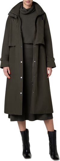 Akris Robin Water Repellent Silk Taffeta Hooded Coat | Nordstrom
