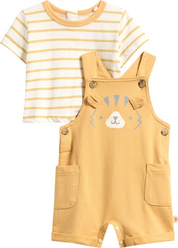 Huggies Animal Organic Cotton T-Shirt & Shortalls Set | Nordstromrack