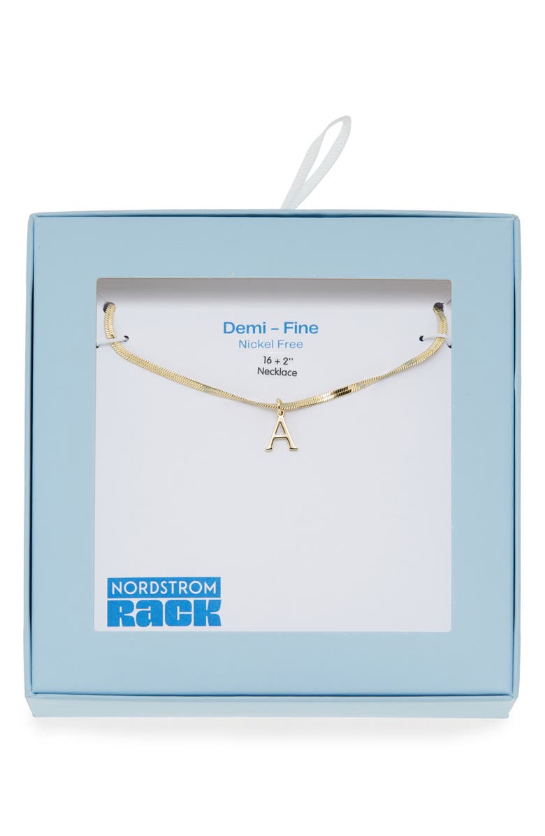 NORDSTROM RACK Herringbone Chain Initial Pendant Necklace | Nordstromrack