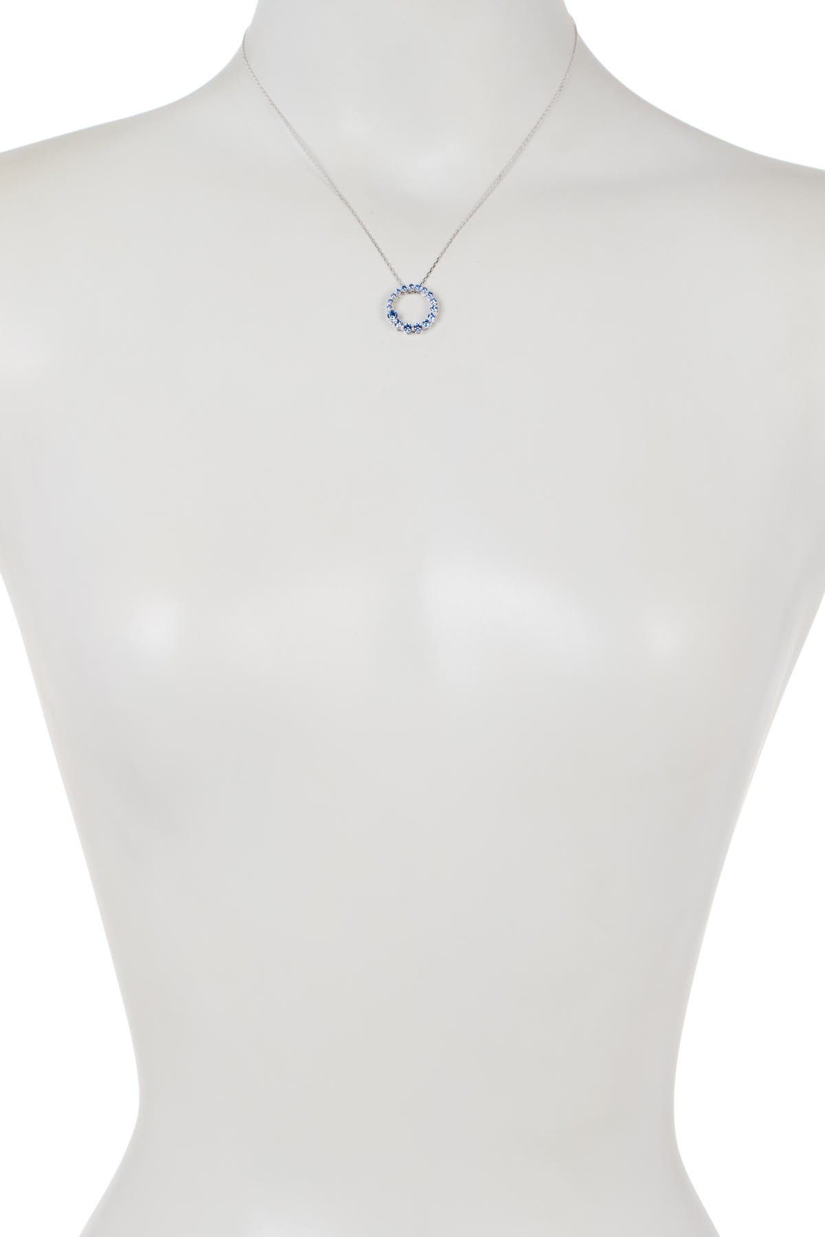 SUZY LEVIAN Sterling Silver Blue Sapphire Journey Pendant Necklace ...