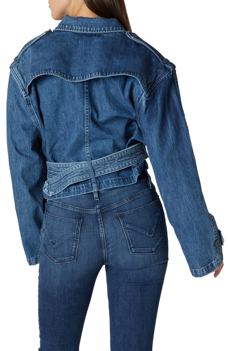 Hudson Jeans Crop Organic Cotton Denim Trench Coat | Nordstromrack