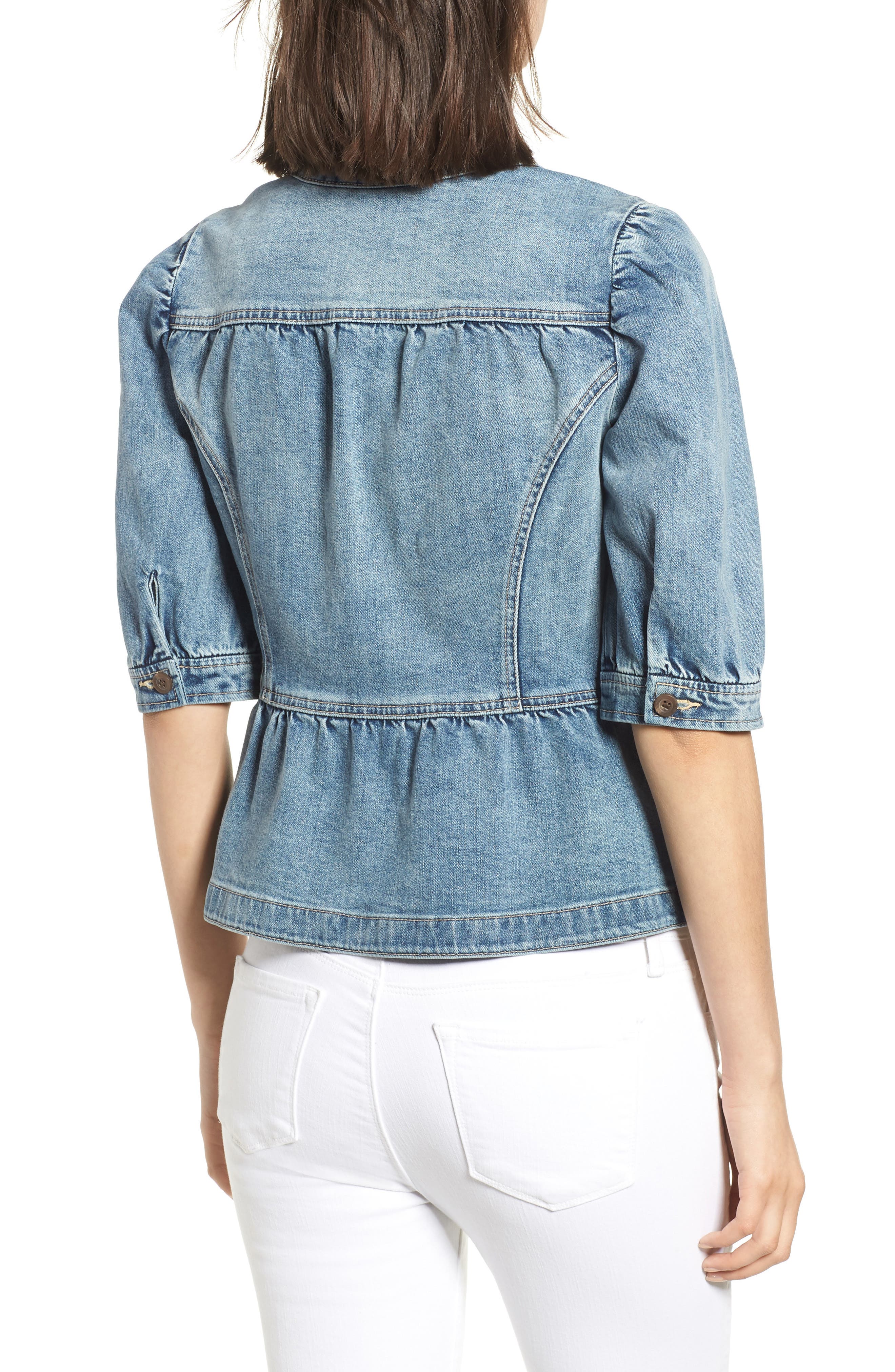 Hinge Peplum Denim Jacket | Nordstrom