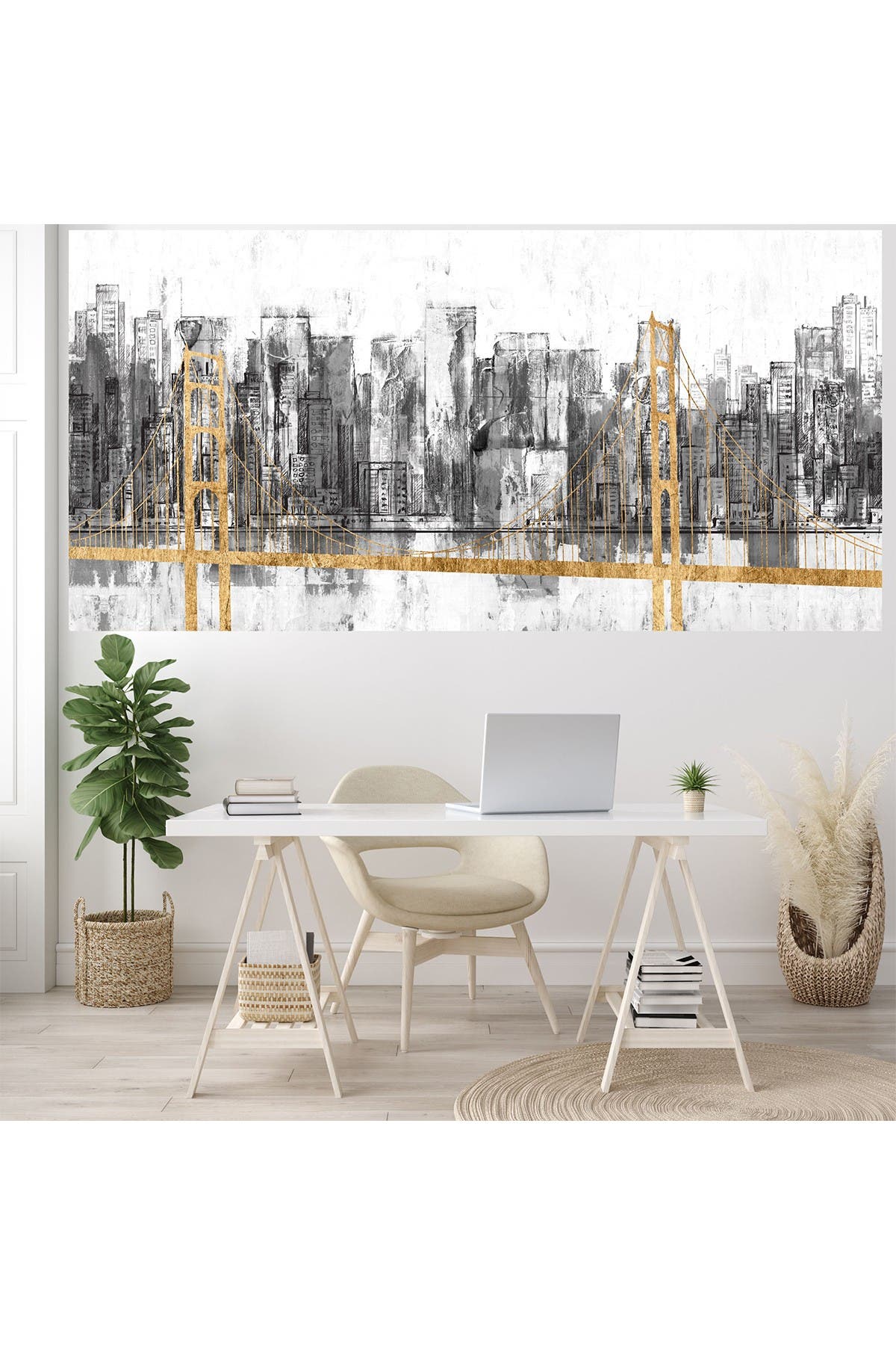 COURTSIDE MARKET Golden Bridge Panorama 45" x 96" Mural | Nordstromrack