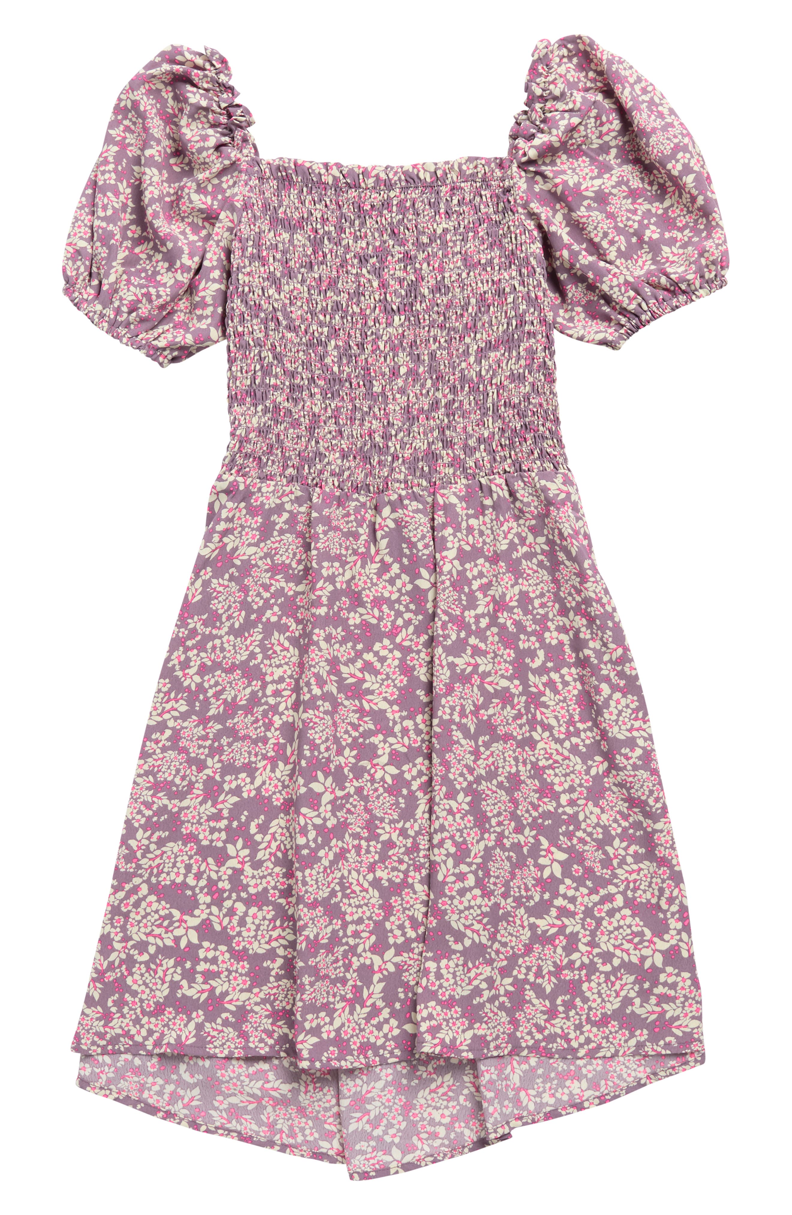 Walking on Sunshine Kids' Floral Puff Sleeve Dress | Nordstromrack