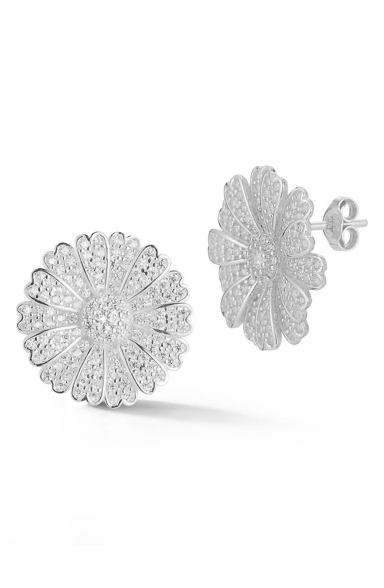 GLAZE JEWELRY Pavé CZ Flower Stud Earrings | Nordstromrack