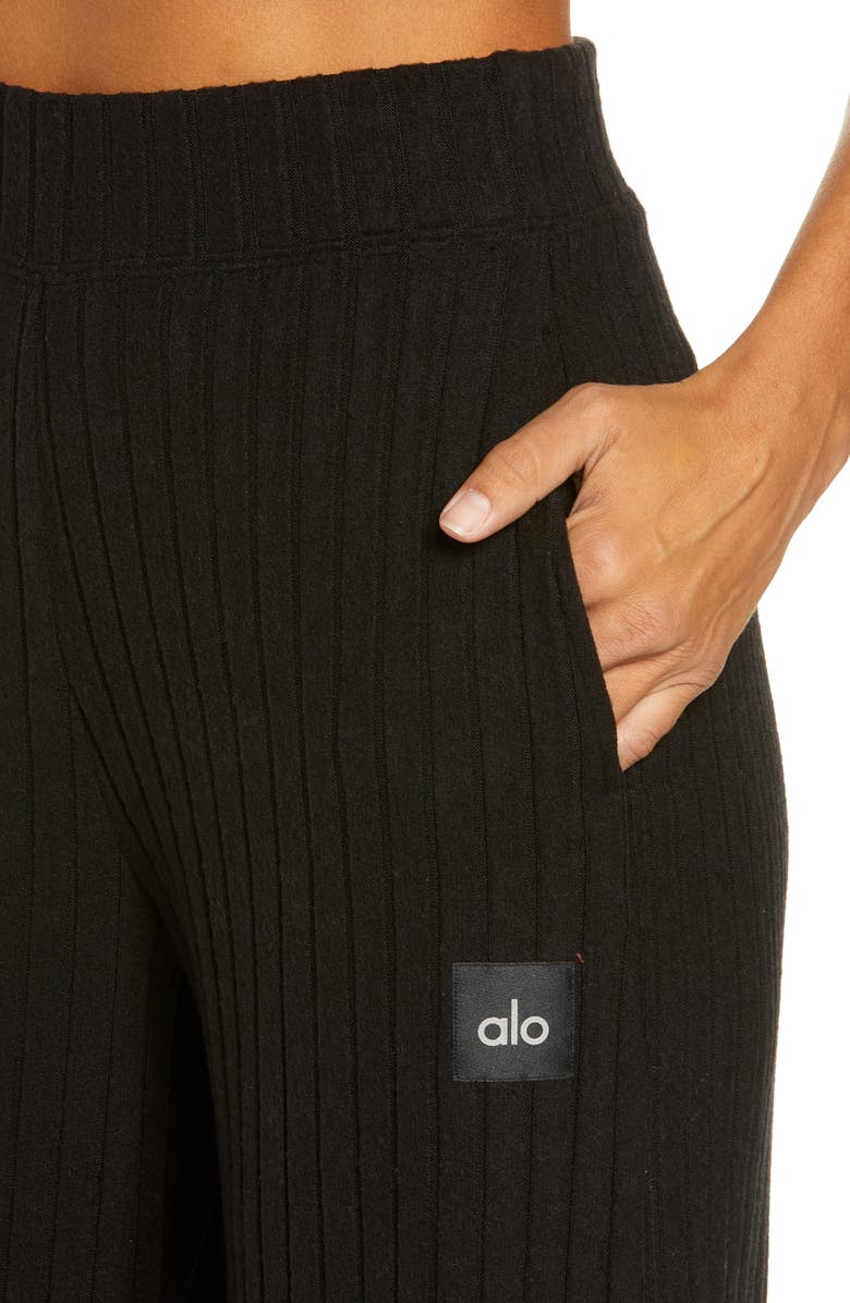 Alo Take Comfort Rib Wide Leg Pants | Nordstrom
